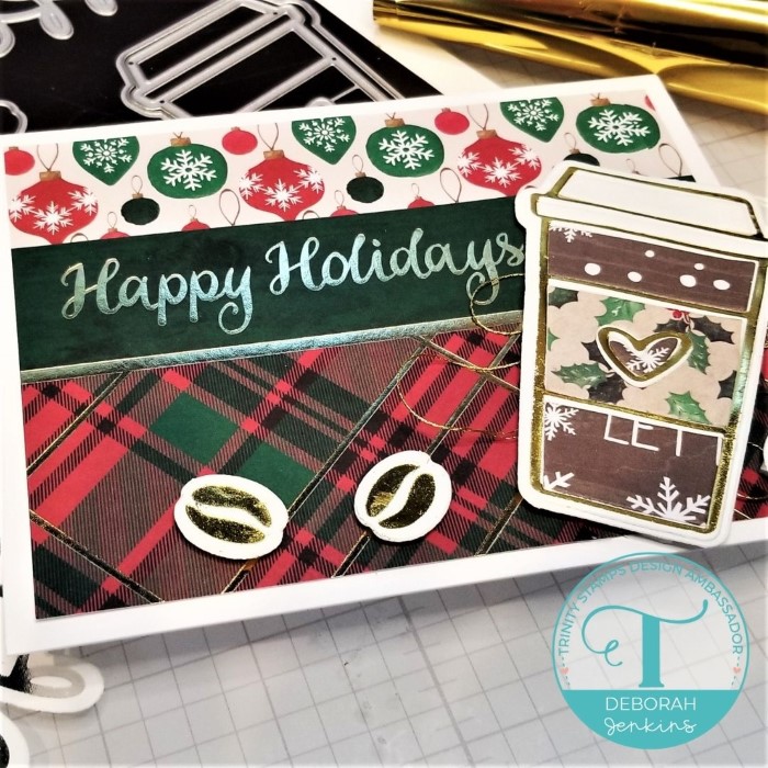 Coffee Christmas Card featuring the Coffee Cut and Foil Die Set ...