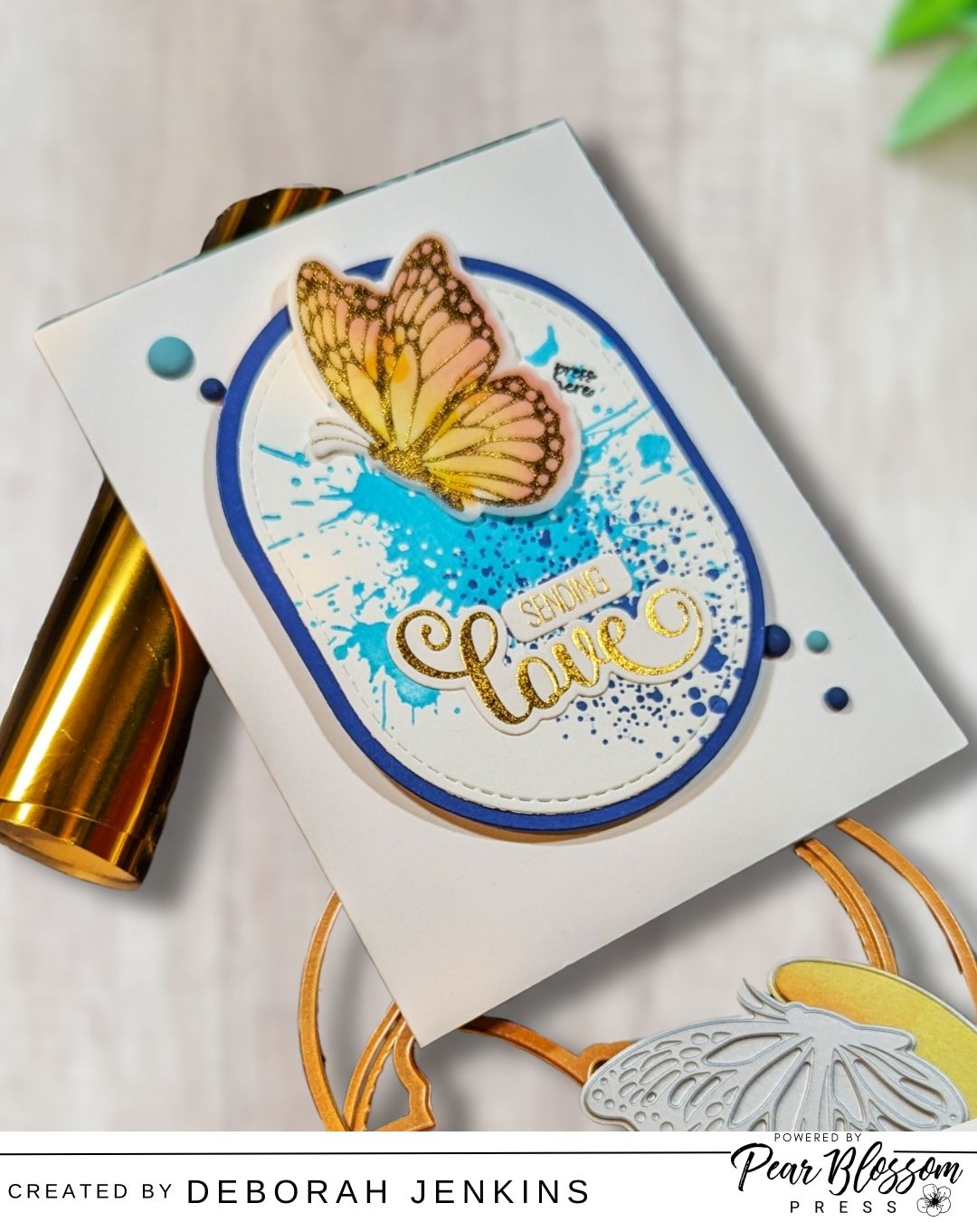 Lovely Foil Butterfly Light Up Card | Spellbinders and PearBlossom ...